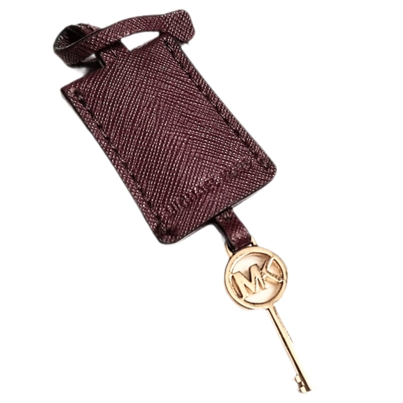Michael Kors | Bags | Mk Michael Kors Burgundy Gold Logo Hidden Key ...